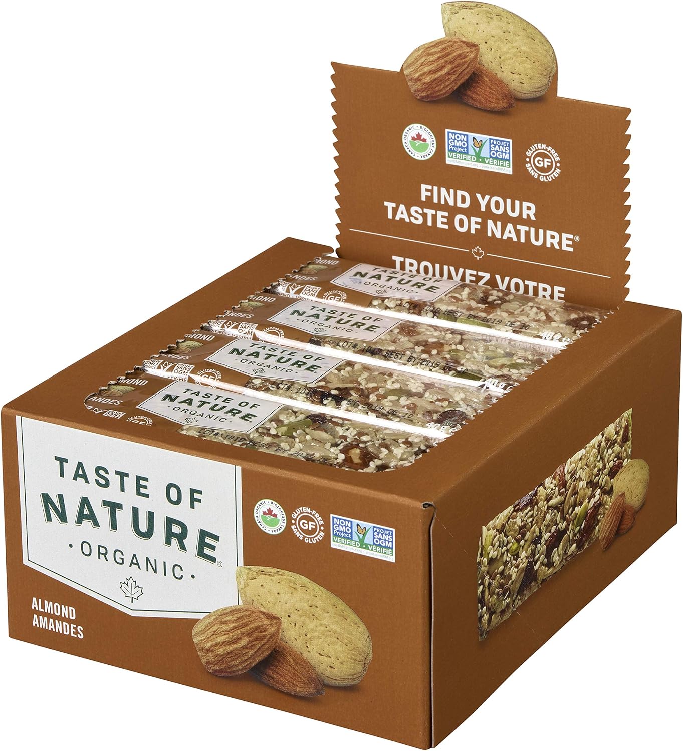 Taste of Nature Almond Snack Bars (16 x 40G): Amazon.ca: Grocery