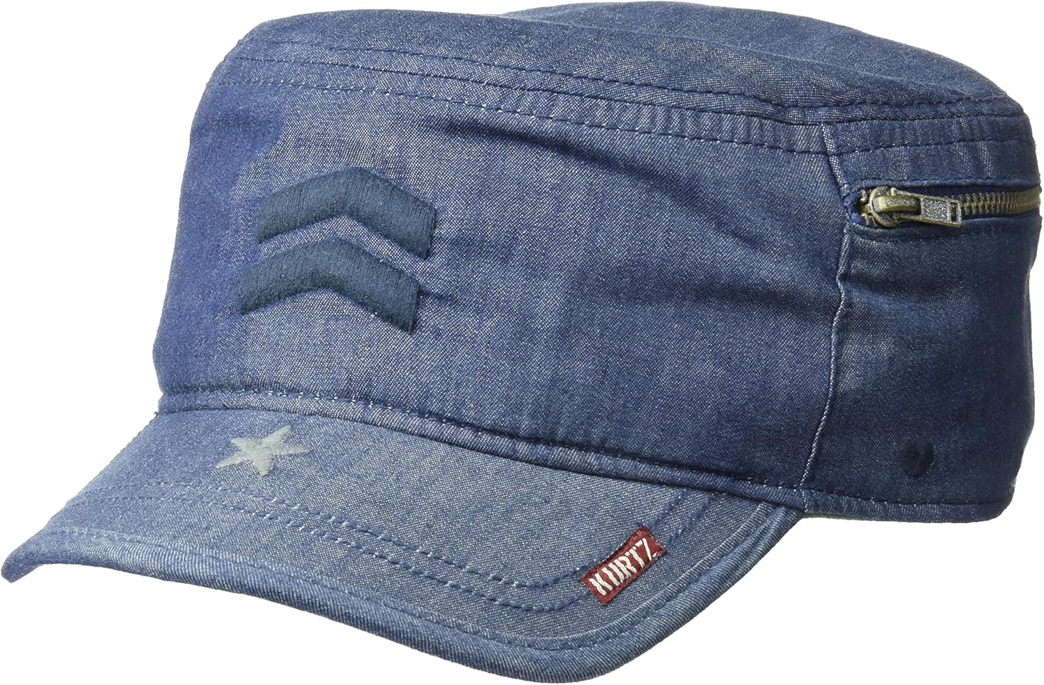 A.KURTZ Fritz Military Legion Cap Chambray Denim Chevron Hat Cap AK561 ...