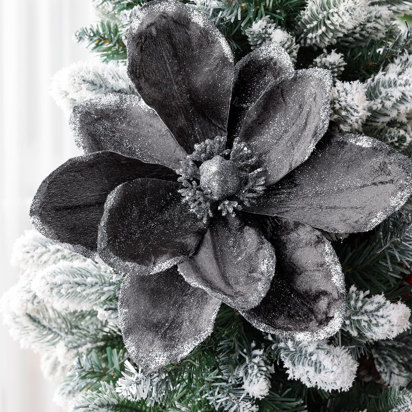 Thiccywoov 8 Pcs Large Christmas Flower Magnolia Flowers Christmas Tree ...