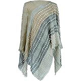 DEMDACO Textured Stripe Grey Mix One Size Fits Most Polyester Fabric ...