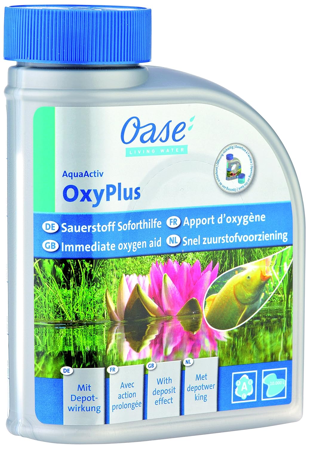 Oase AquaActiv OxyPlus oxygen relief 500 ml: Amazon.co.uk: Garden ...