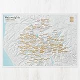 Wainwright Fells Map Poster Lake District Tick List (A2 (594 x 420mm ...