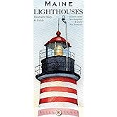Maine Lighthouses Illustrated Map Laminated Poster: Bella Stander ...