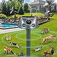 Amazon.com: Ultrasonic Solar Animal Repeller for Yard, 6 Modes Outdoor ...