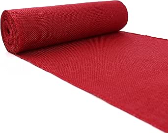 Amazon.com: CleverDelights 12" Premium Burlap Roll - 10 Yards - Red ...