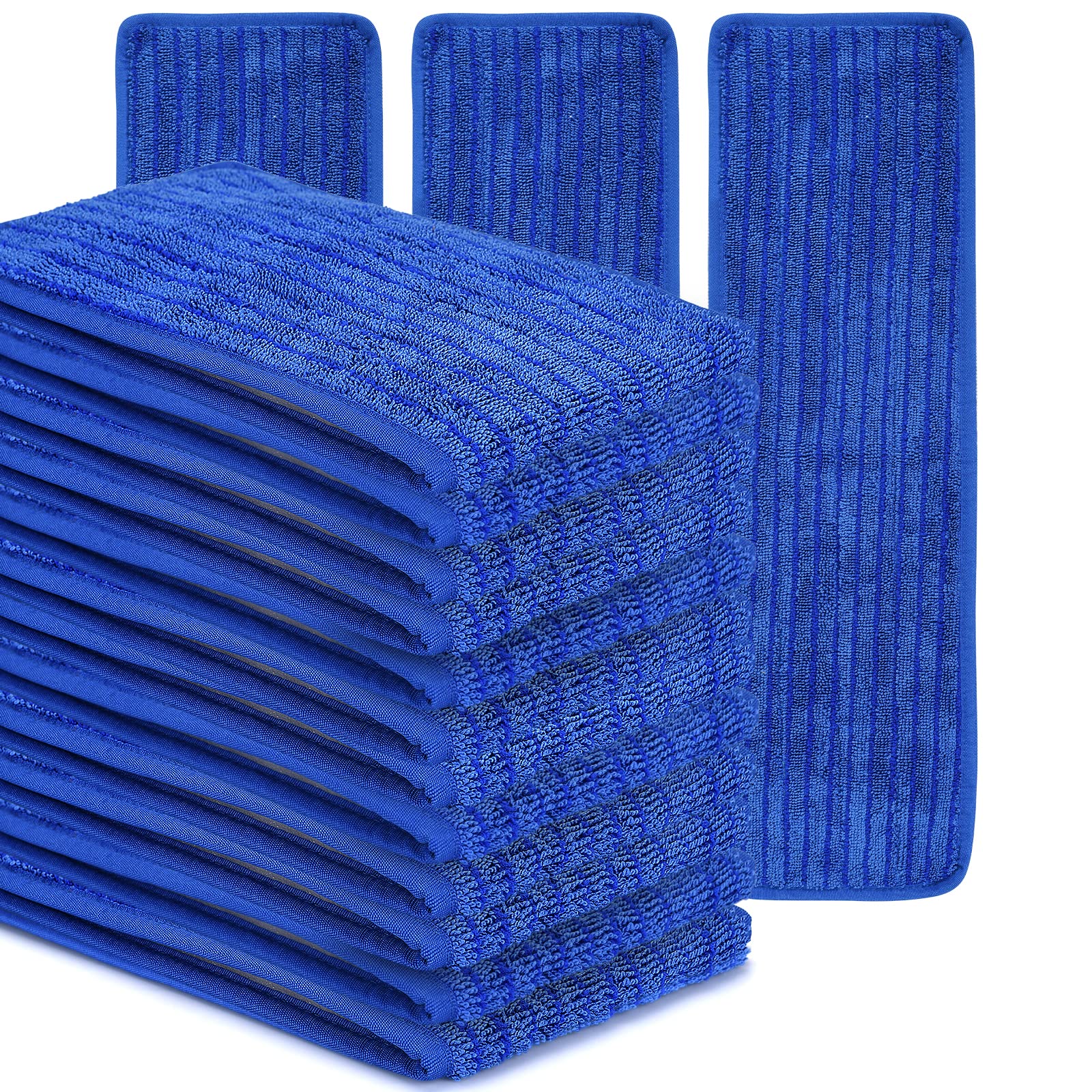 Matthew 18'' Microfiber Mop Replacement Pads for Wet Dry Reusable Mops ...