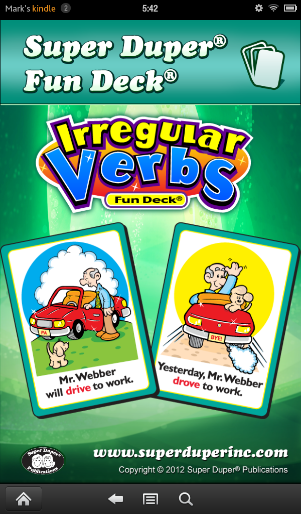 Irregular Verbs Fun Deck:Amazon.com:Appstore for Android