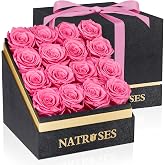Amazon.com: NATROSES Forever Preserved Roses in a Box, 100% Real Roses ...