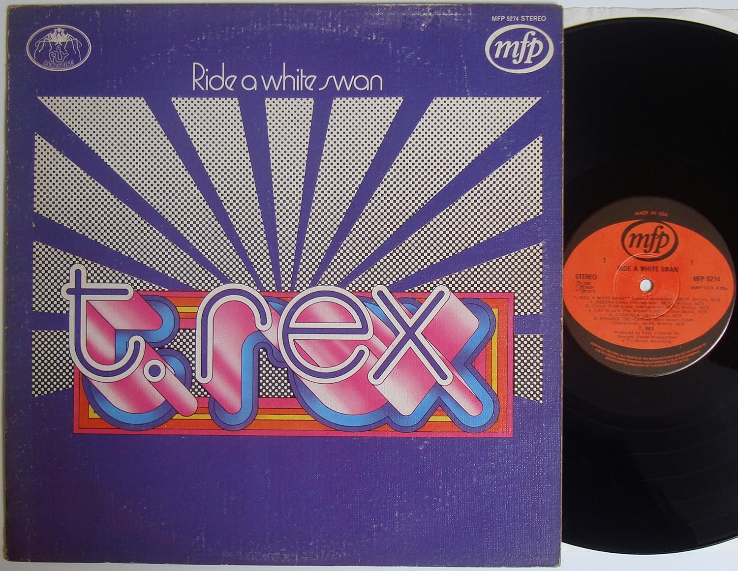 T. Rex - Ride A White Swan - 12" LP 1972 - Music For Pleasure MFP 5274 ...