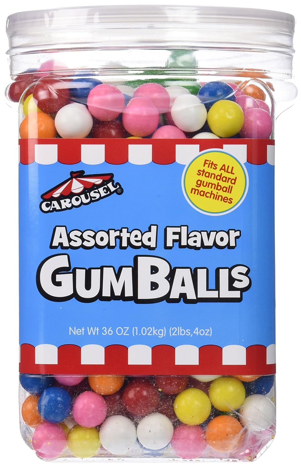 Amazon.com : Carousel Assorted Flavor Gumballs Refill Jar : Grocery ...
