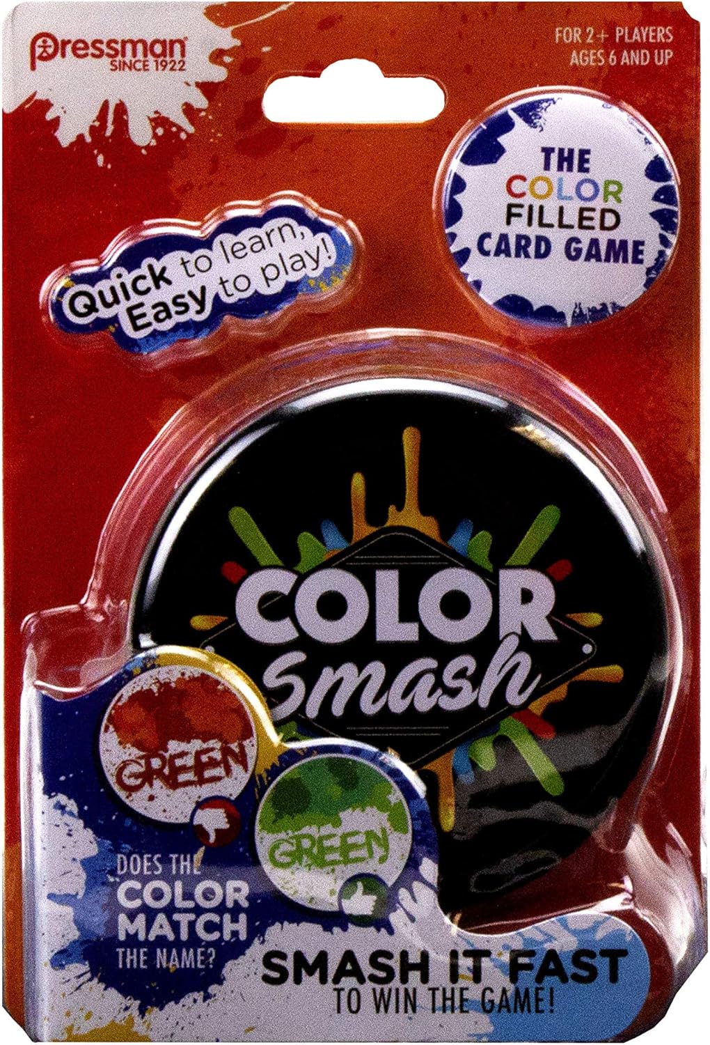 Goliath Games Color Smash, Fast and Fun Card Colour Coordination ...