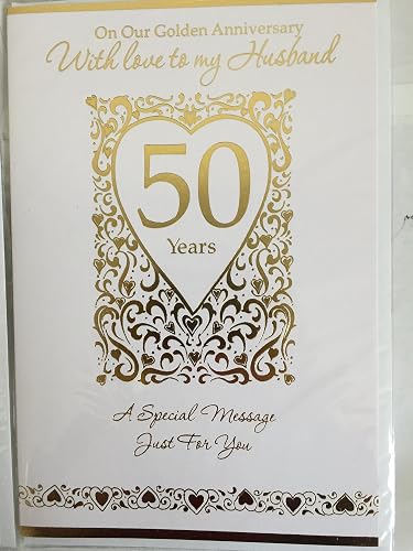 50th Golden Wedding Anniversary Husband Card For My Husband On Our 