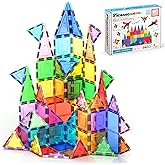 Amazon.com: PLAYVIBE Magnetic Tiles 60 Pcs - 3D Magnet Tiles Building ...