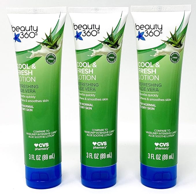 Amazon.com : CVS Beauty 360 Cool & Fresh Lotion Refreshing Aloe Vera 3 ...