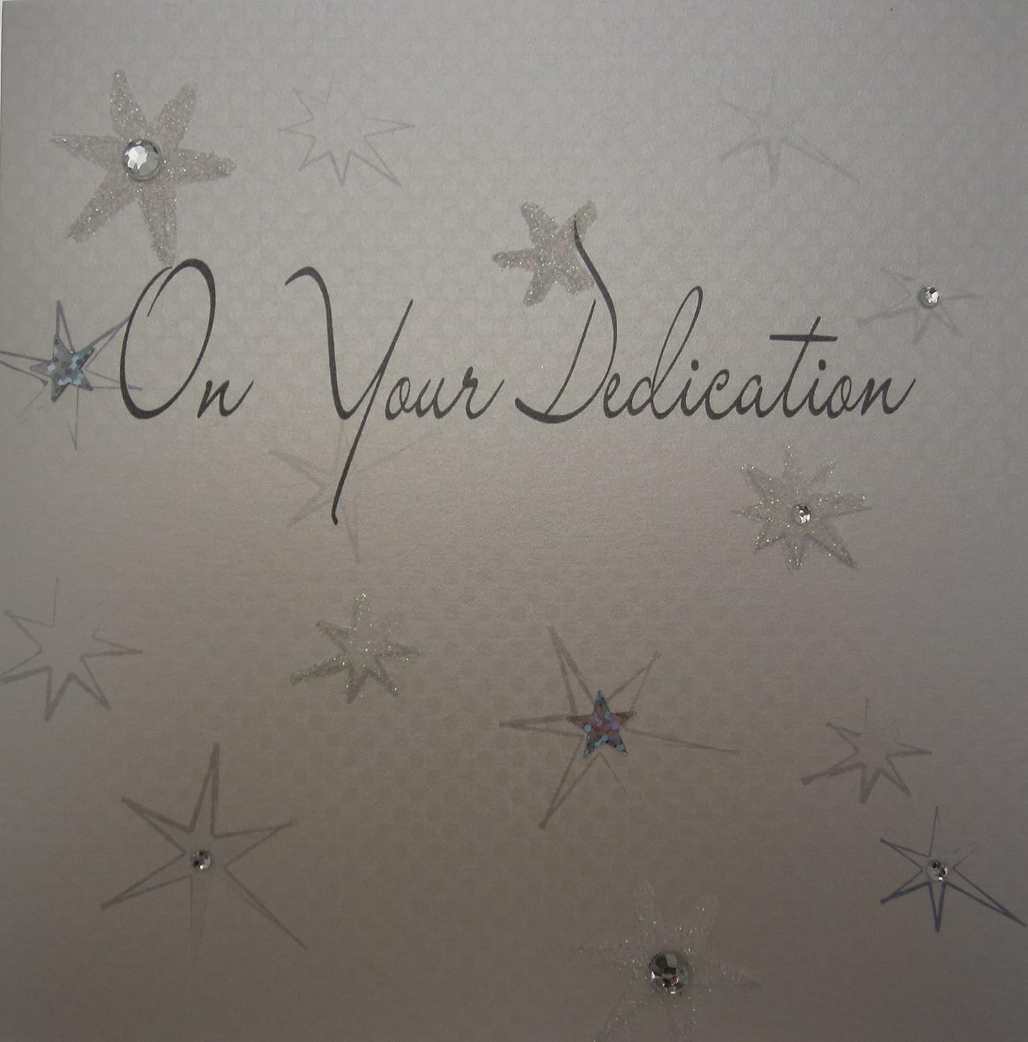 WHITE COTTON CARDS On Your Dedication' Handmade Card (Code PD123, Stars ...