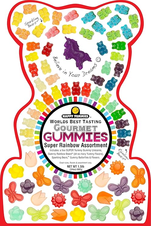 Amazon.com : Happy Yummies Worlds Best Tasting Gourmet Gummies Super ...