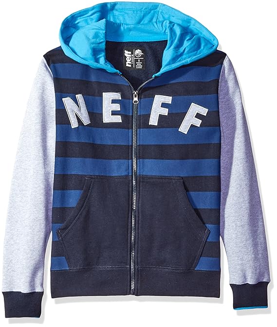 NEFF Boys' Slim Size Youth Indigo Zip Hoodie Sweatshirt, Navy, Medium ...