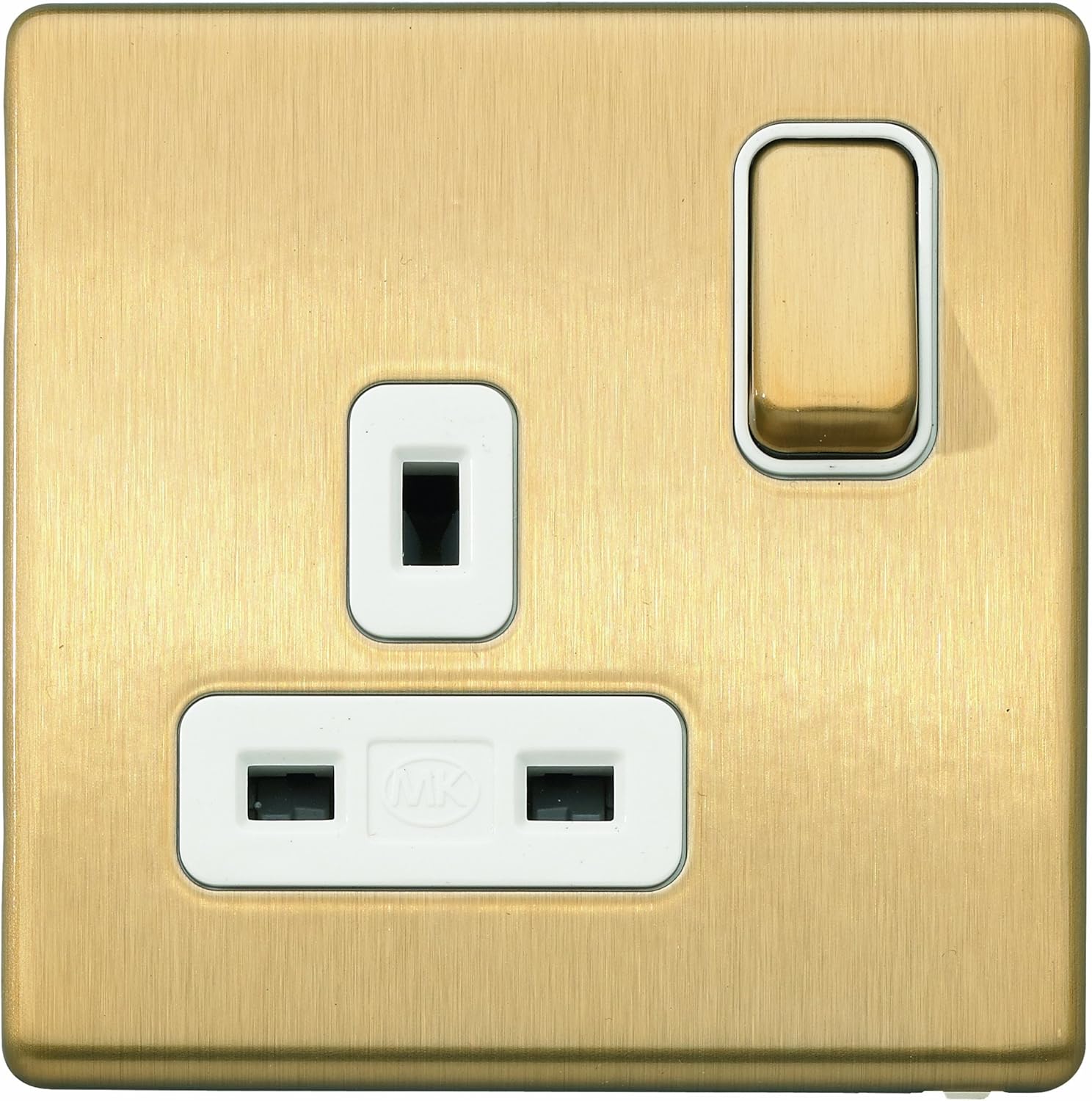 MK Aspect K24357SAGW 13A Single Switch Socket with Neon/ Double Pole ...