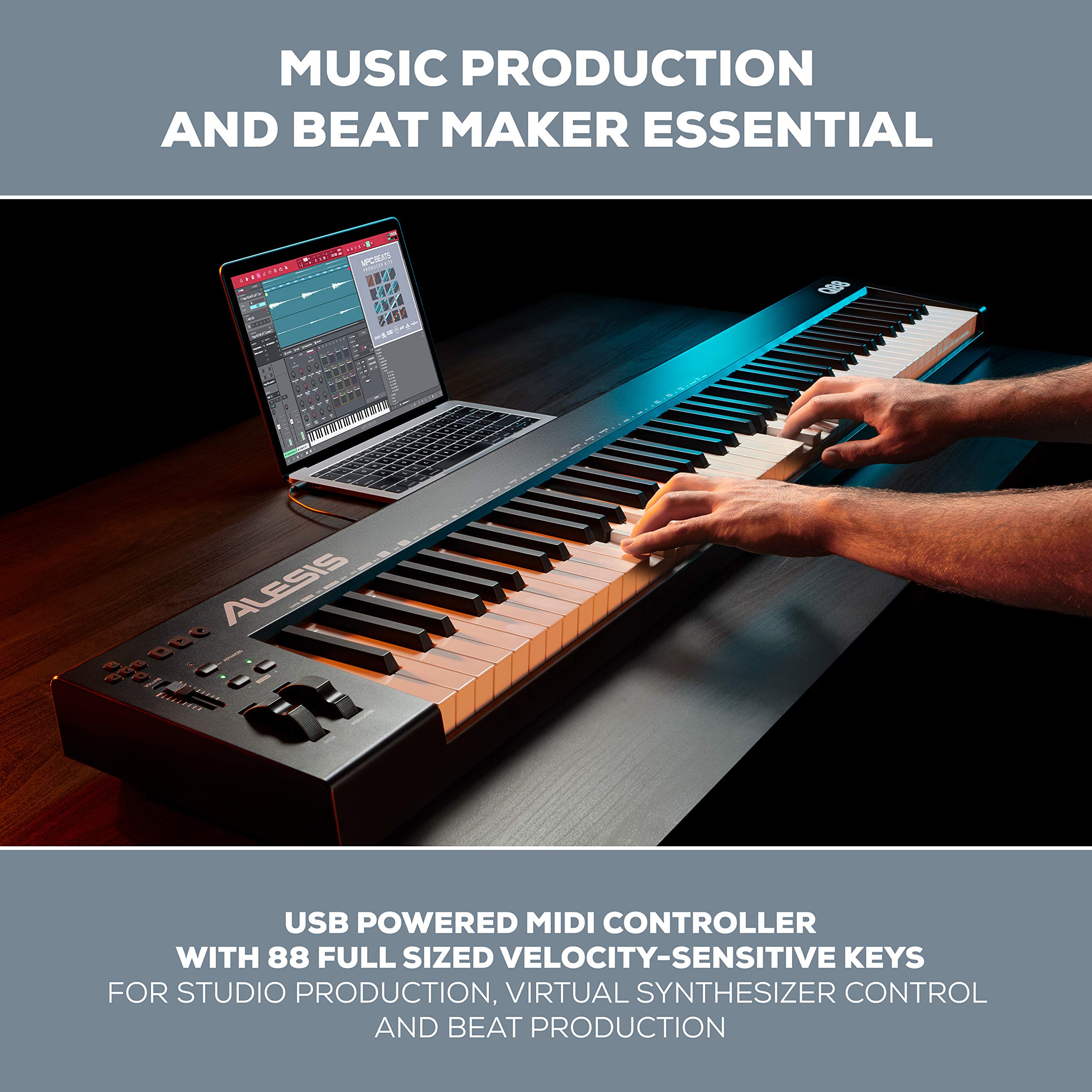 Mua Q88 MKII - 88 Key USB MIDI Keyboard Controller with Full Size ...