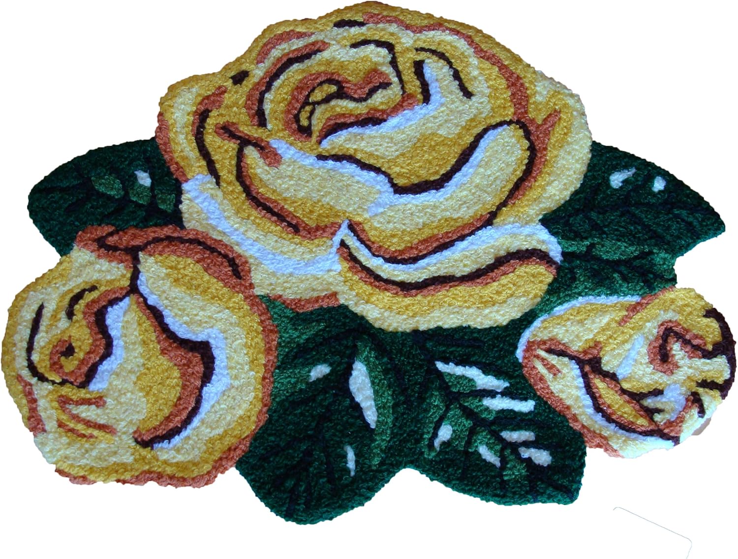 Amazon.com: Yellow Rose Beauties Handmade Accent Rug: Kitchen & Dining