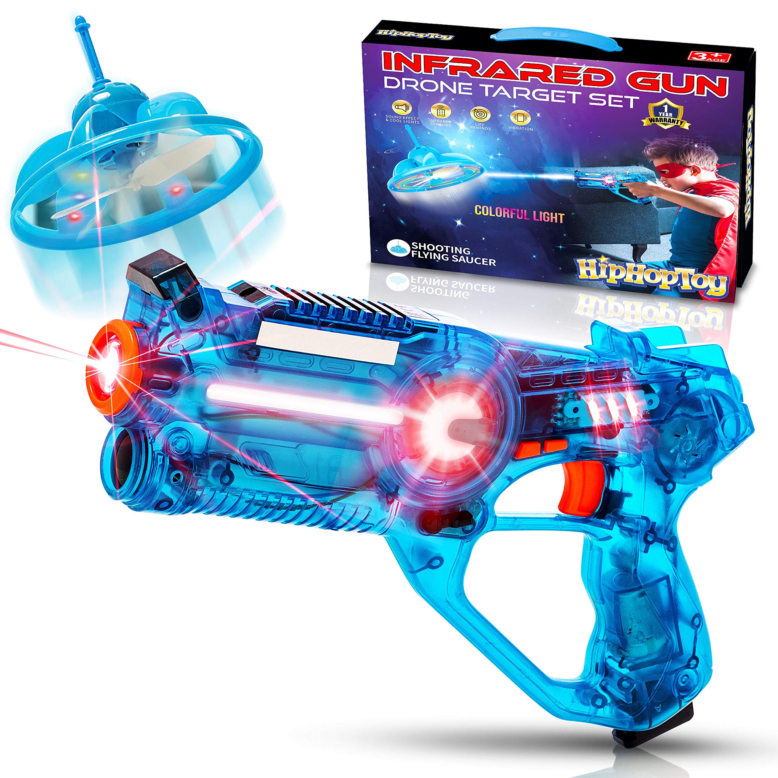 HIPHOPTOY Kids Laser Tag Gun Game With Flying Toy Drone Target HIPHOPTOY Kids Laser Tag Gun Game With Flying Toy Drone Target