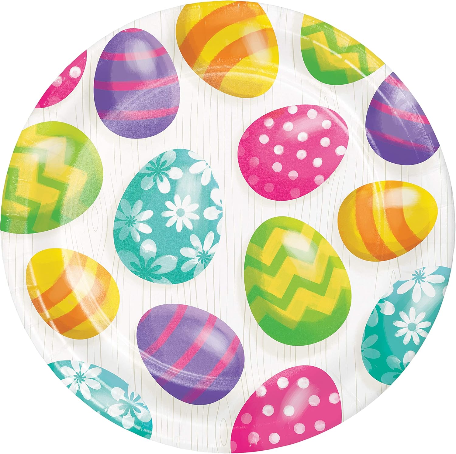 Amazon.com: Creative Converting Easter Eggs Paper Plates, 9", Multi ...