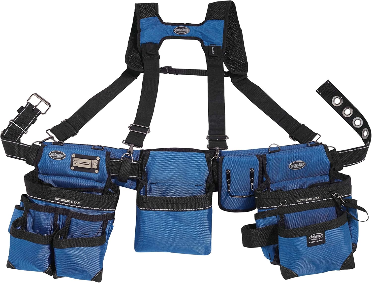 Bucket Boss 3 Bag Tool Bag Set with Suspenders in Royal Blue, 55185-RB ...
