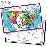 Amazon.com: Tot Talk Explore The World Placemat, Double-sided, Made in ...
