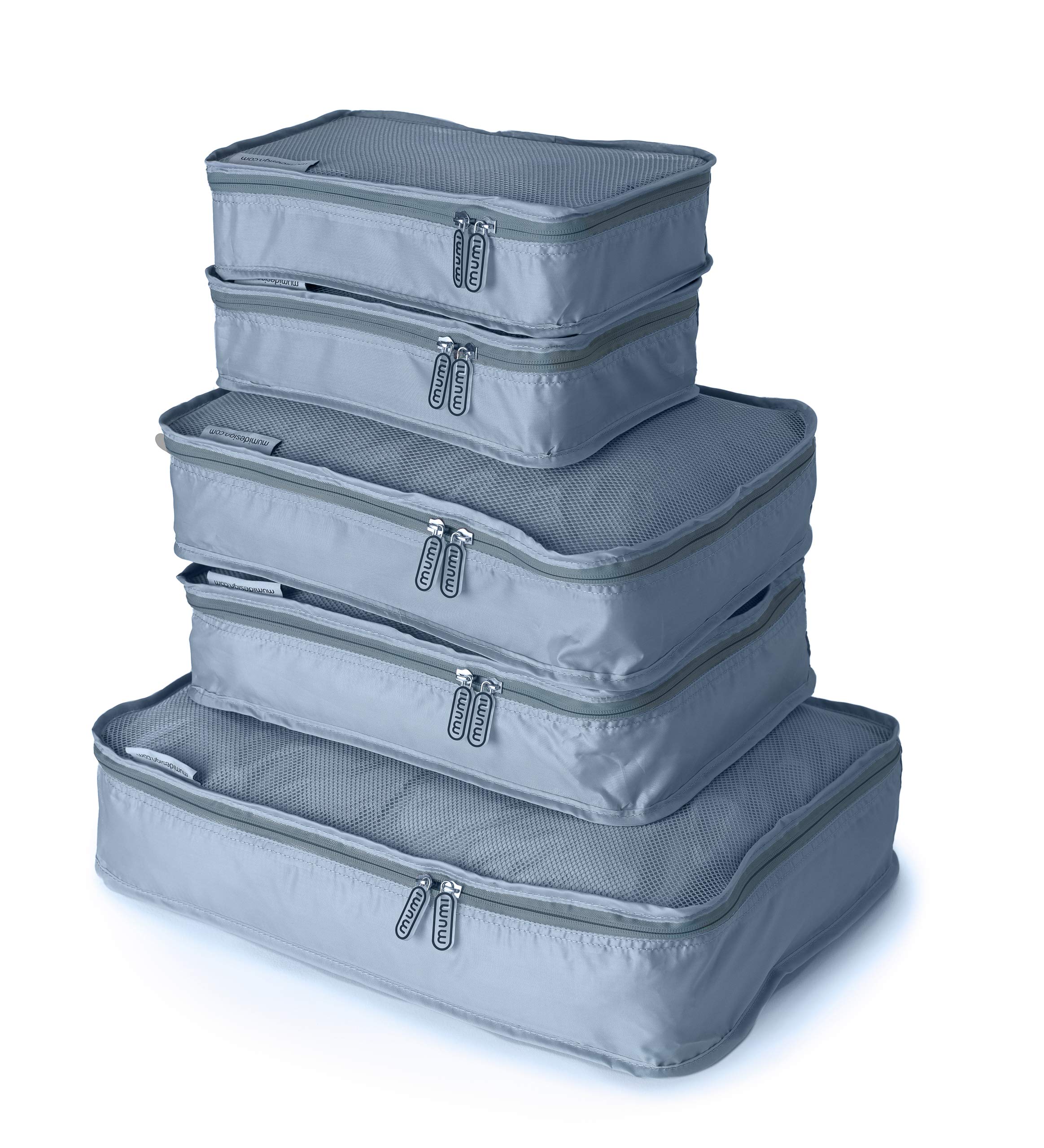 MUMI Packing Cubes - 5 Compression Packing Cubes for Travel, Luggage ...