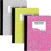 Amazon.com : Enday Composition Notebooks Wide Ruled Paper, Colored ...