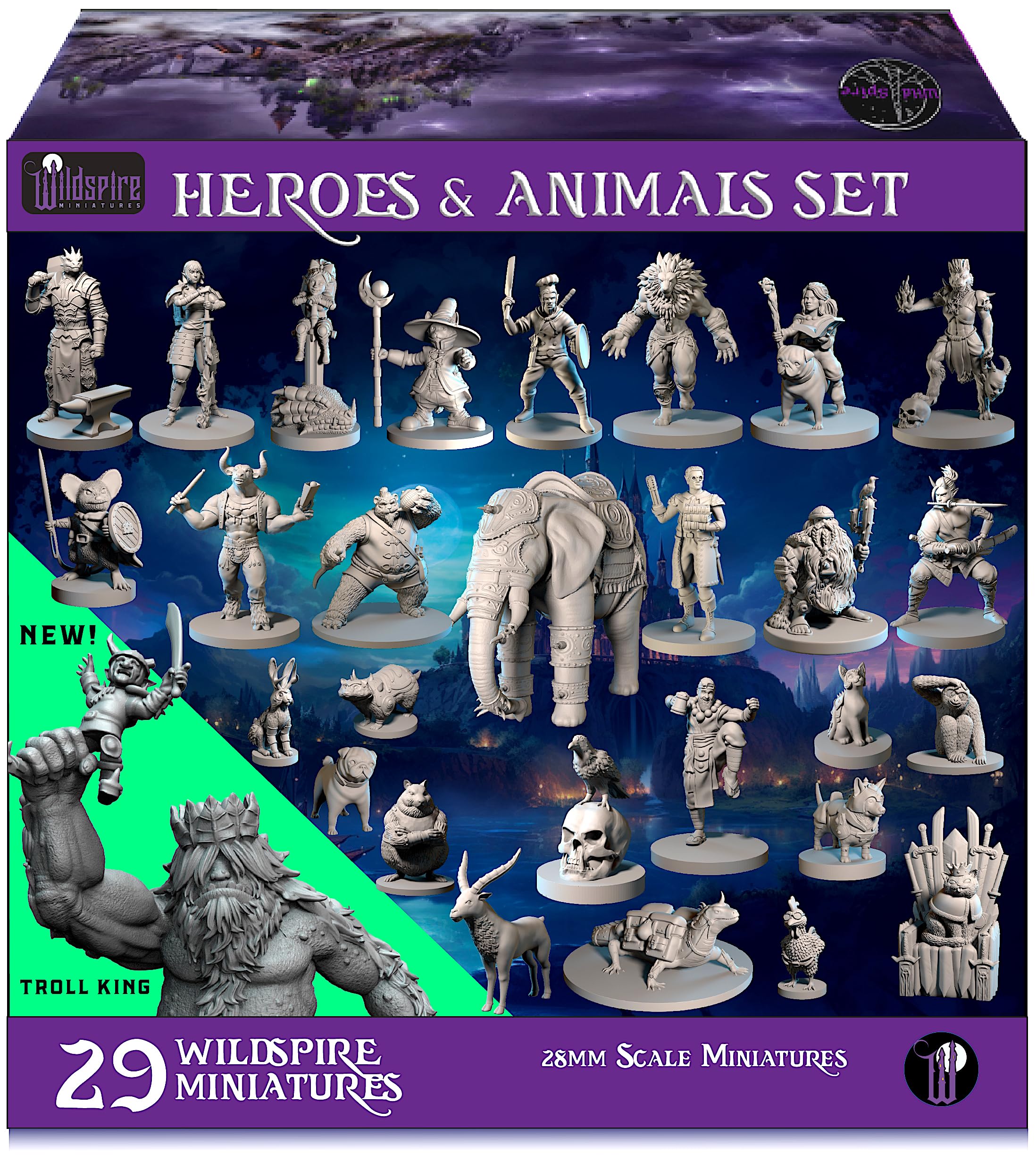 Mua Heroes, NPC Animal Companions & Troll King for DND Miniatures Bulk ...