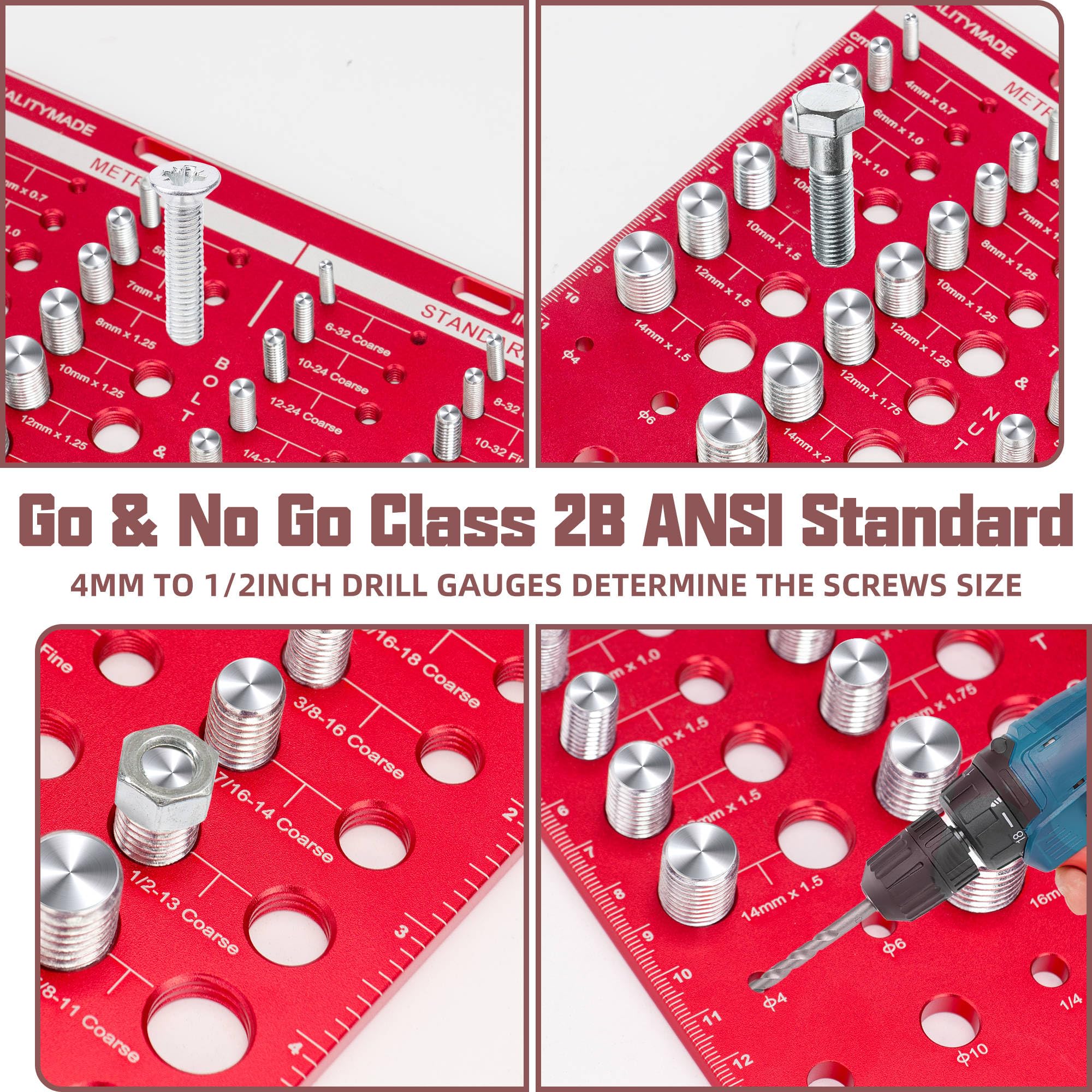 Mua hylissus 34 Nut and Bolt Thread Checker, Bolt and Nut Identifier ...