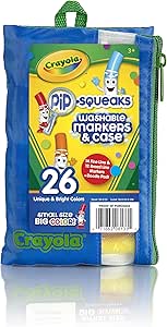 Amazon.com: Crayola Crayola Pip-Squeaks Mini Marker Portfolio 26/Pkg ...