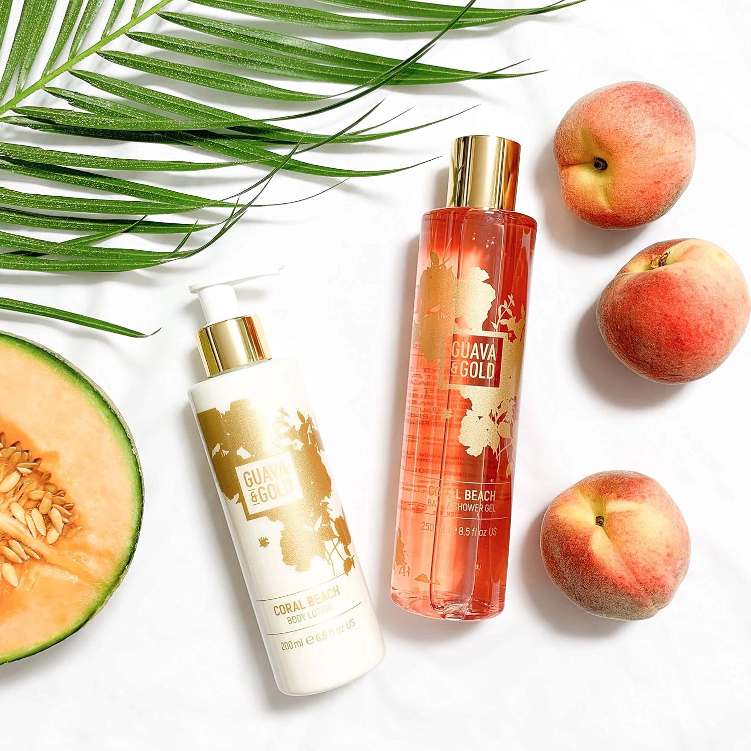 Guava & Gold Coral Beach Bath & Shower Gel | For Soft, Nourished Skin ...