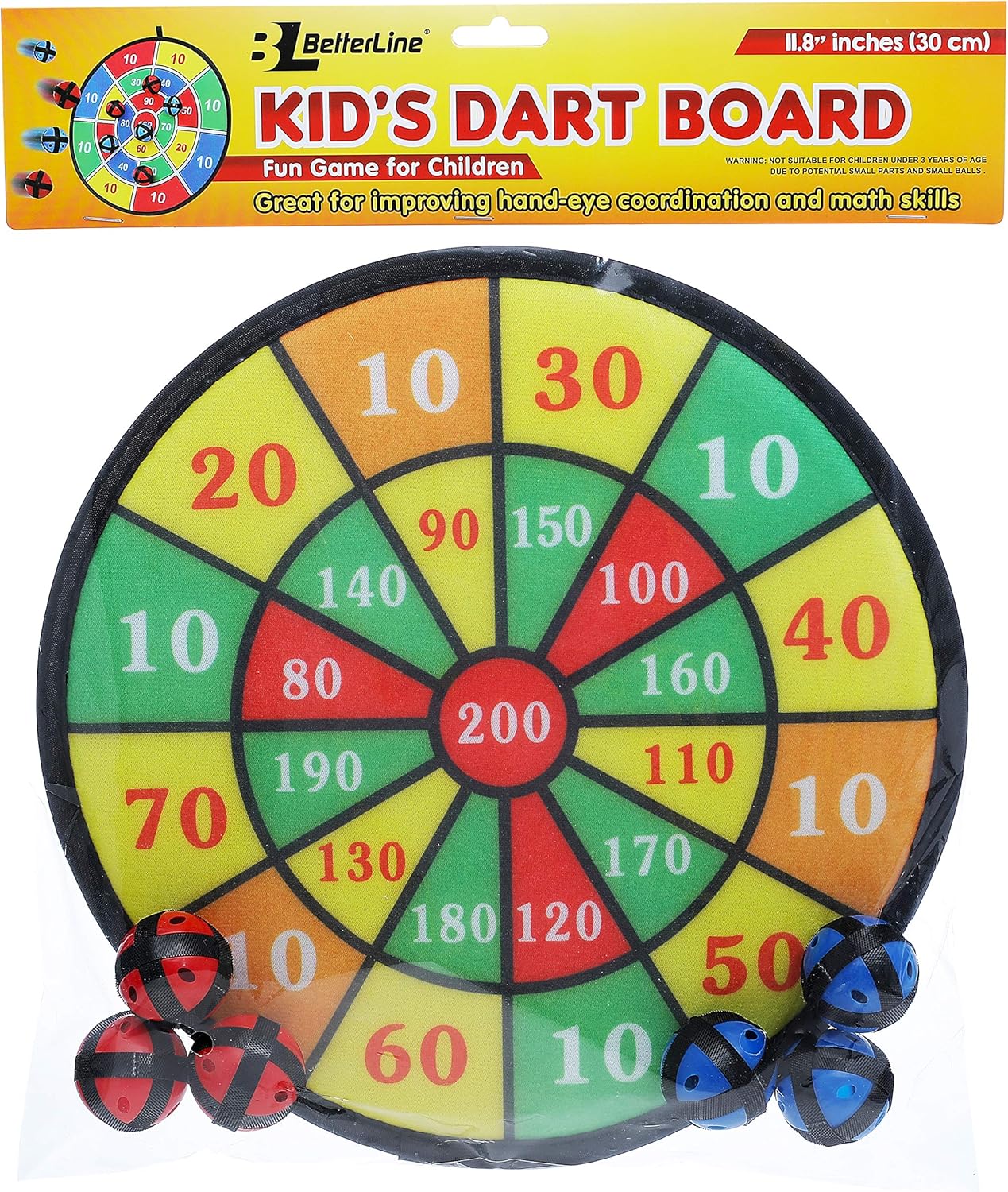 Fabric Dart Board Game with Balls Using Hook and Loop System | Classic ...