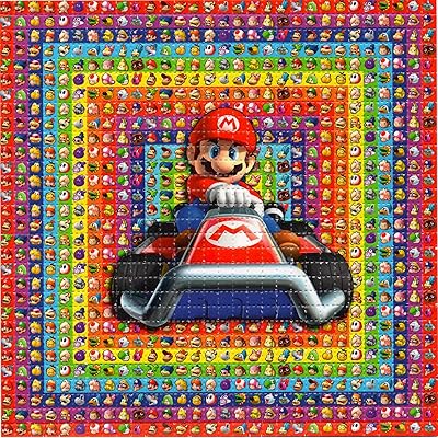Buy Mario Kart Yoshi Bowser Wario Peach BLOTTER Art Psychedelic Sheet ...