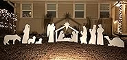 Amazon.com: Uncle Nobby's Outdoor Nativity Store Complete Nativity ...