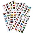Amazon.com: World Flags Stickers - 192 Countries PVC Transparent ...
