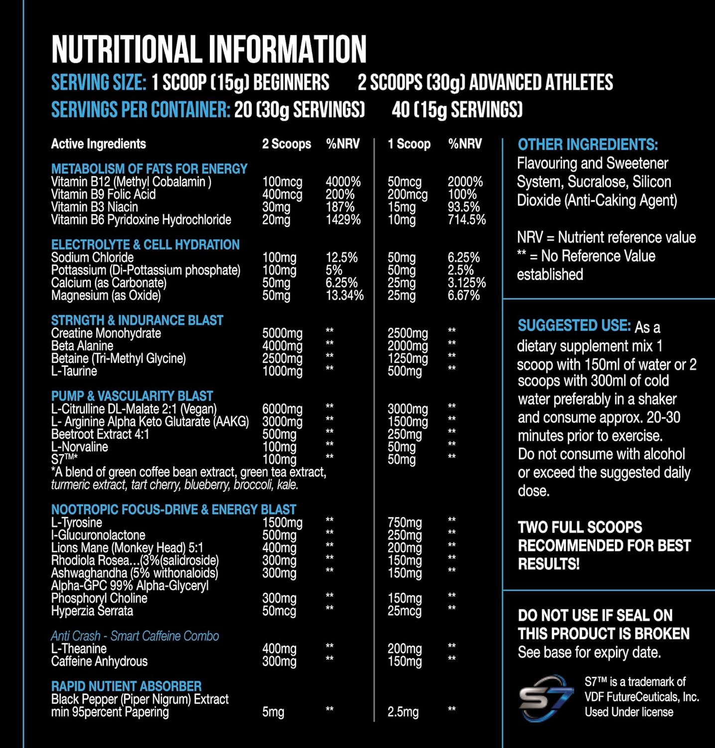 Gene Blast-Black Magic Pre-Workout Powder, Anti-Crash Formula – Energy ...