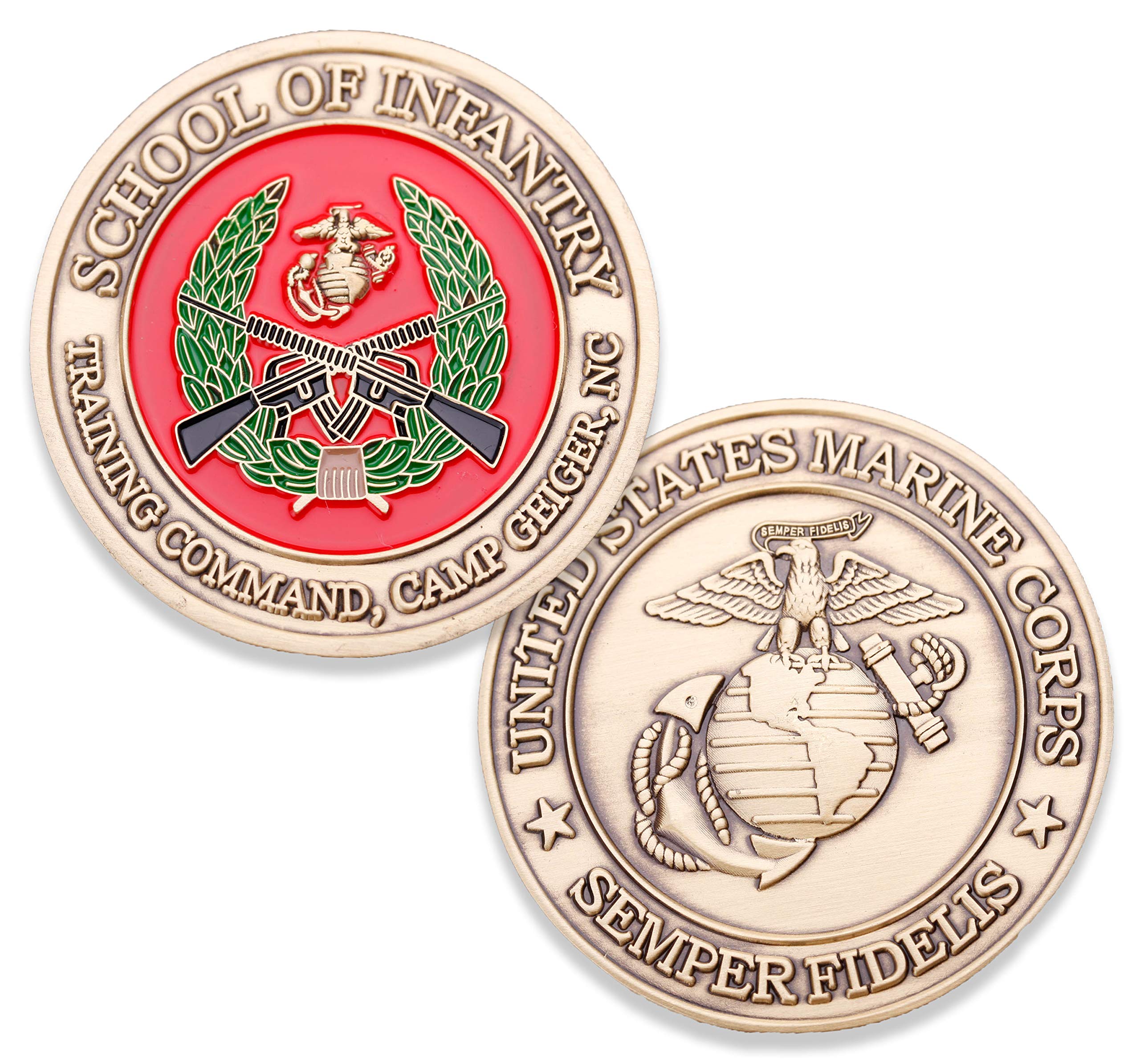 Buy USMC School Of Infantry Camp Geiger Challenge Coin - Marine Corps ...
