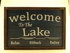 Amazon.com: Welcome to the Lake Sign: Kitchen & Dining