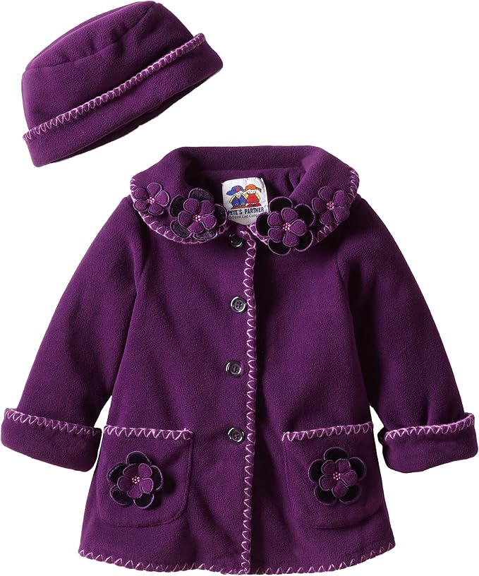 Amazon.com: Good Lad Little Girls' Toddlers Fleece Coat with Panel Trim ...