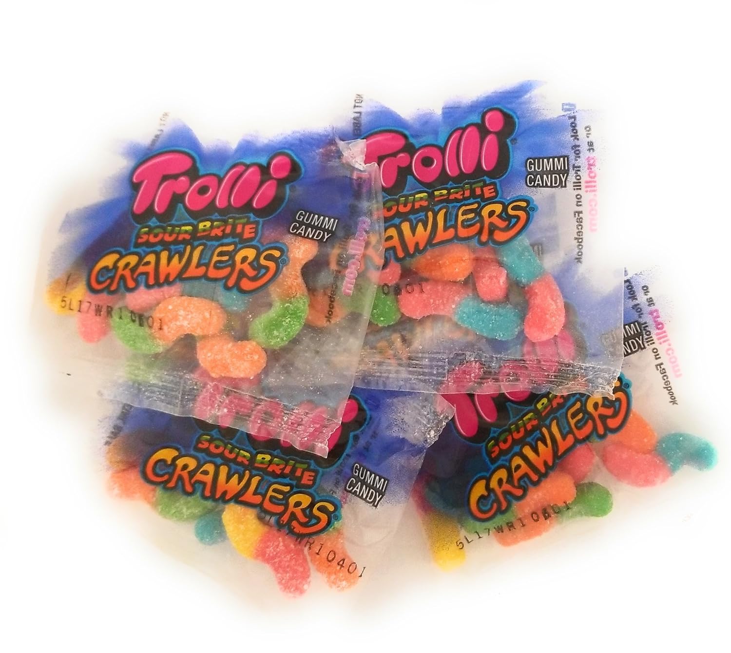 Trolli Sour Brite Crawlers, Mini Packs, Small .6oz Bags,"87 pack" (3.26 ...