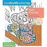 Amazon.com: Zendoodle Coloring: Baby Zoo Animals: Cute, Exotic Friends ...