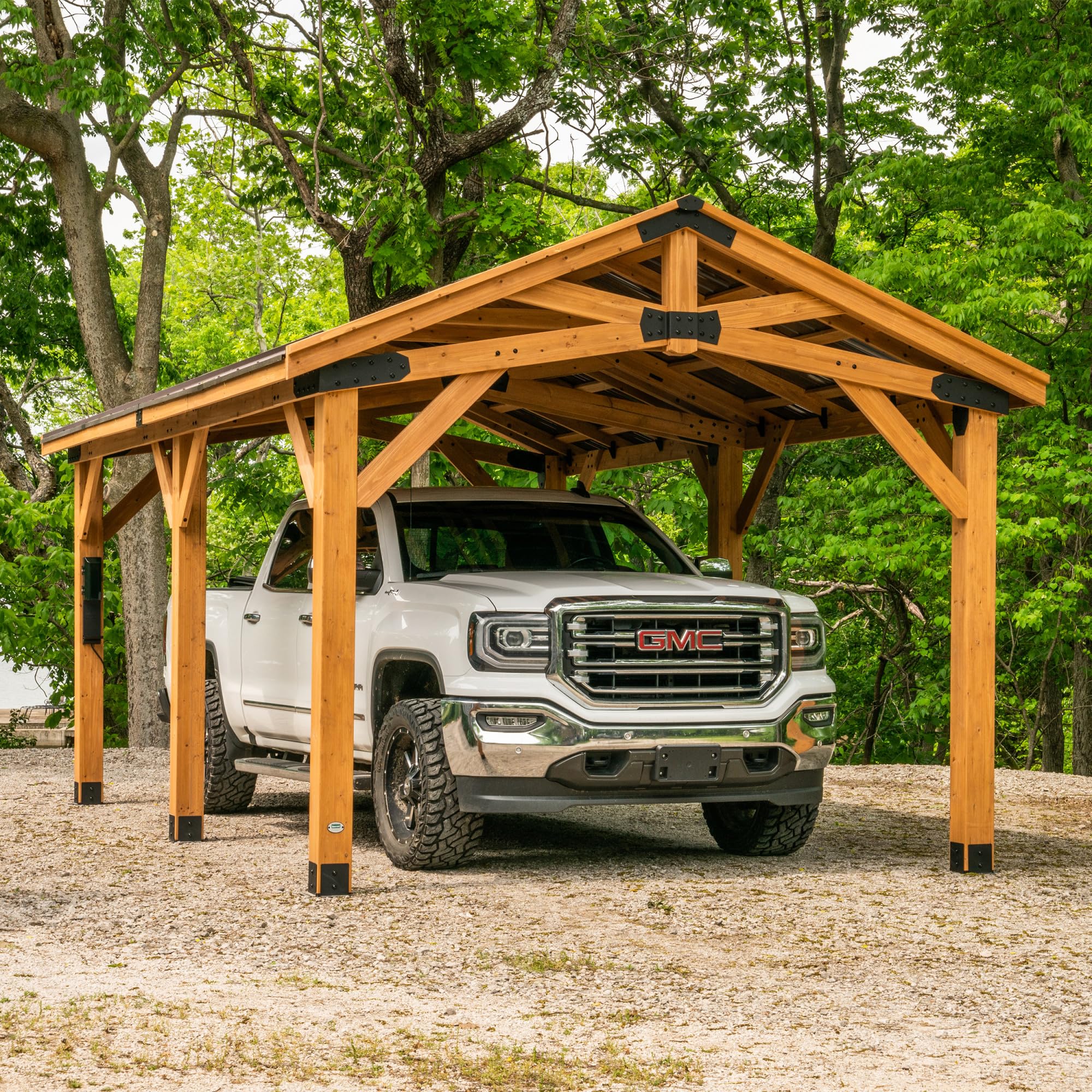 Mua Backyard Discovery Norwood 20 ft. x 12 ft. All Cedar Wooden Carport ...