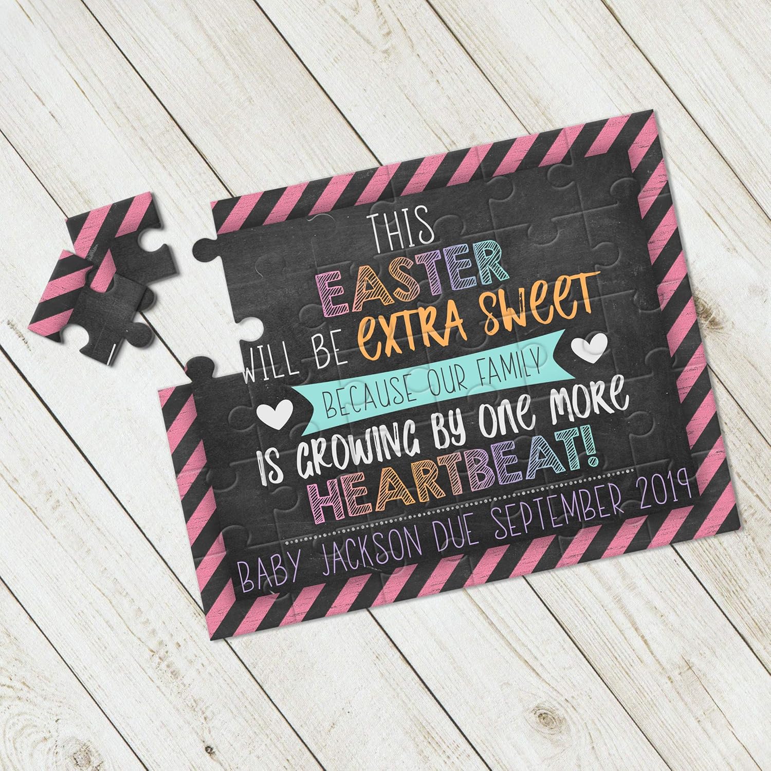 Amazon.com: Easter Pregnancy Announcement Puzzle - Pregnancy Reveal ...