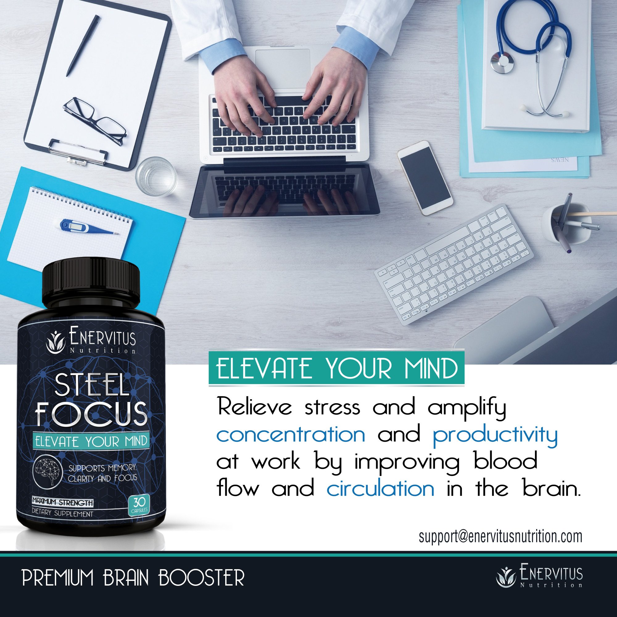 Super Strength Natural Brain Booster Nootropic Supplement to support ...