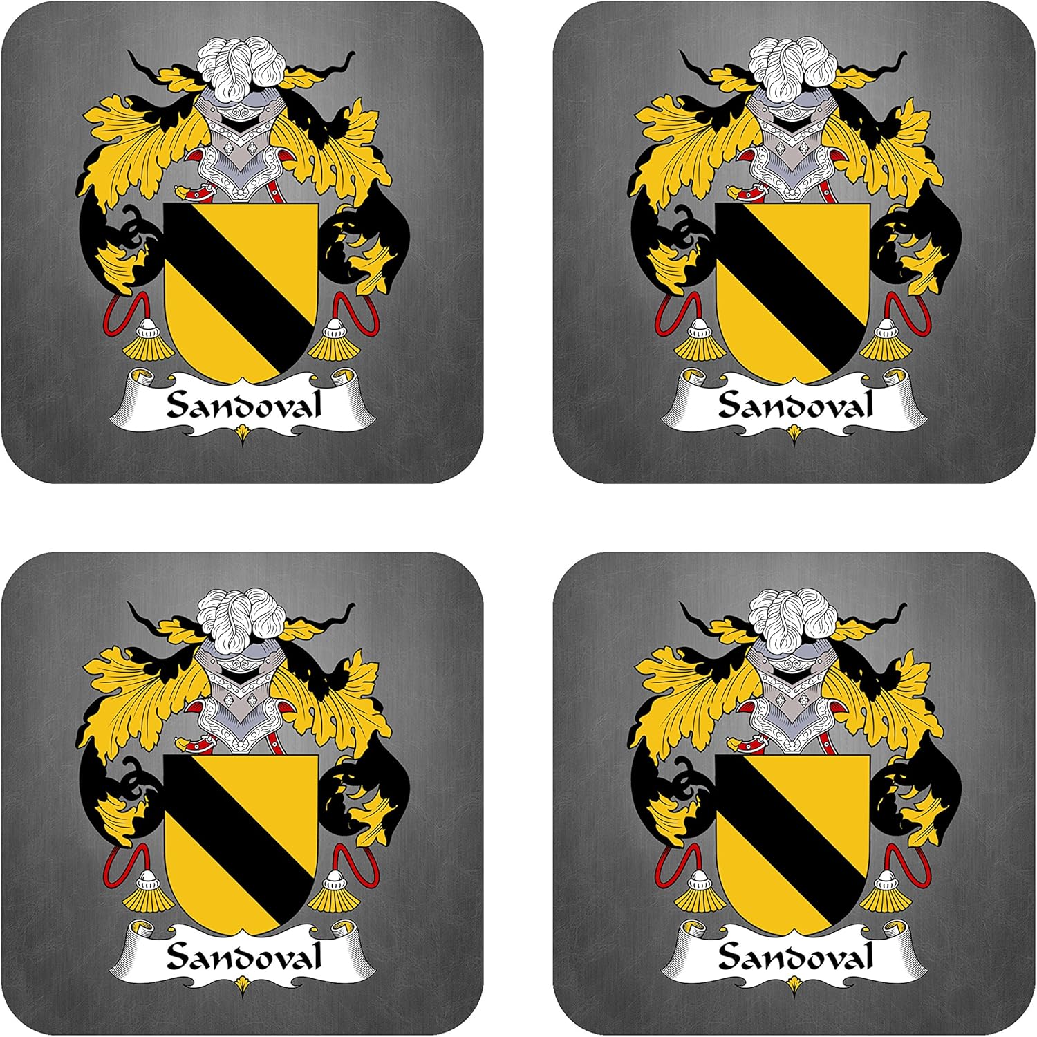 Amazon.com: Sandoval Coat of Arms/Family Crest Coaster Set, by Carpe ...