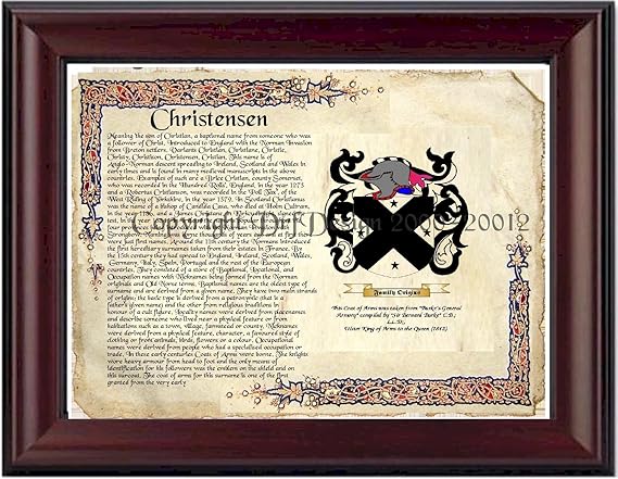Amazon.com: Christensen Coat of Arms/ Family Crest on Fine Paper and ...