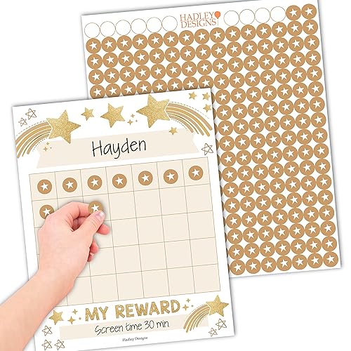 Sticker Chart for Kids Behavior at Home & Classroom - 25 Reward Chart ...